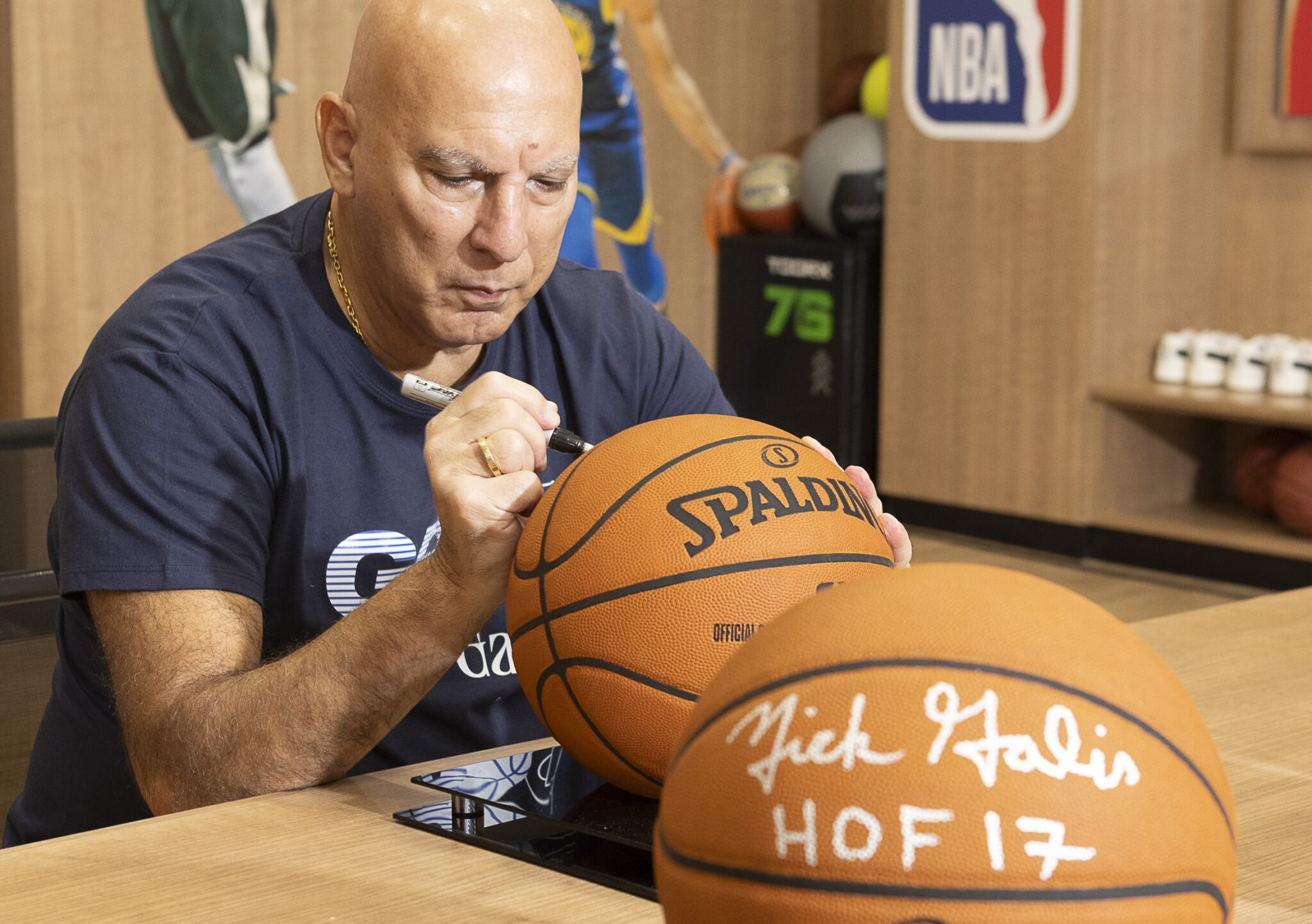 Buy Nick Galis Autographed Authentic Spalding NBA Game Basketball w ...